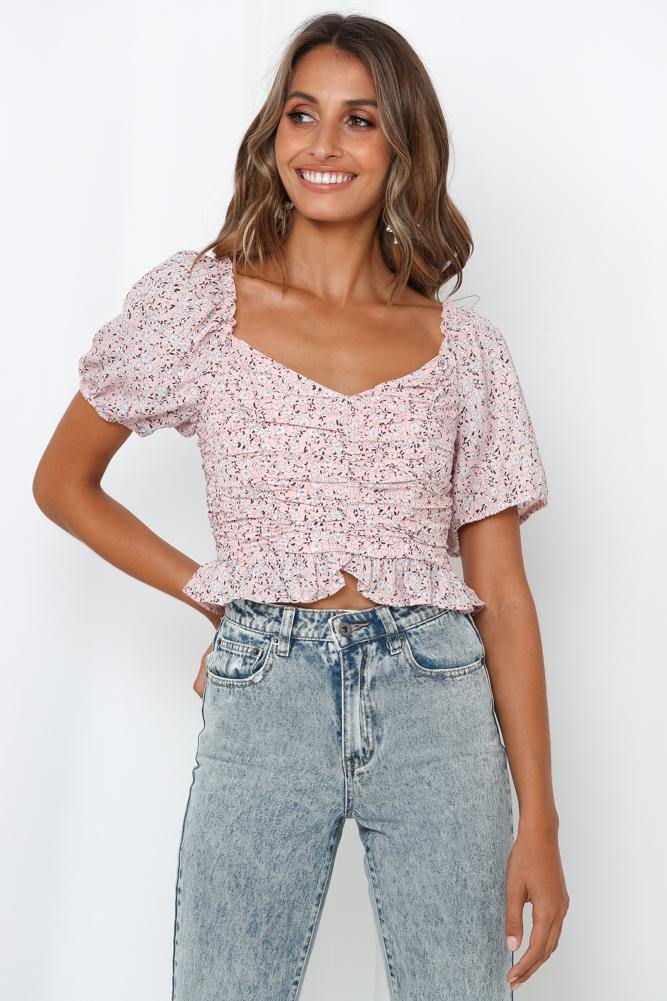 Call Signs Crop Pink