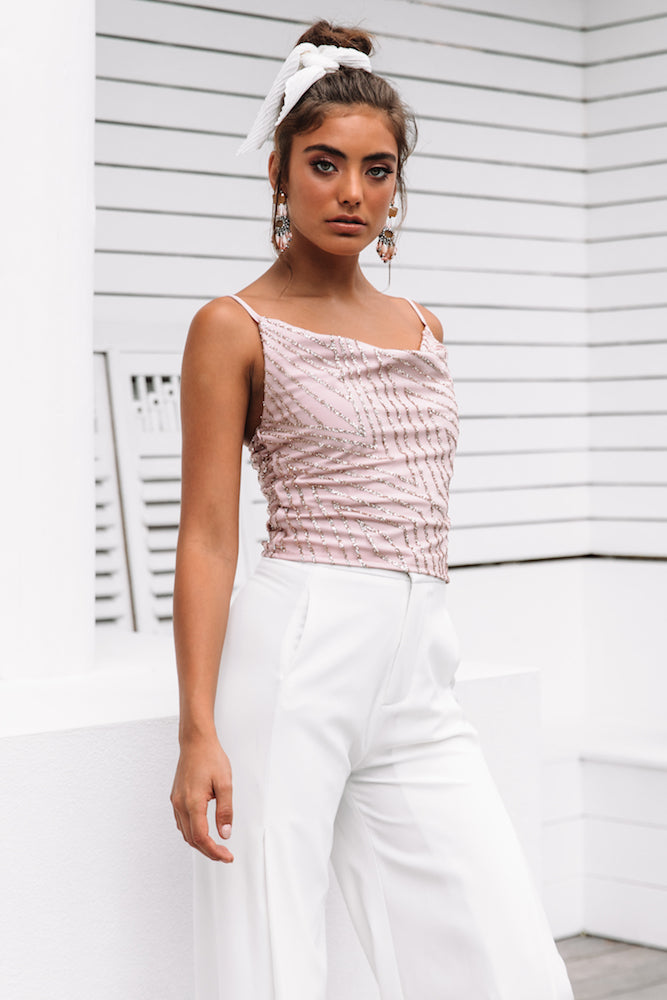 Disco Nights Crop Top Pink